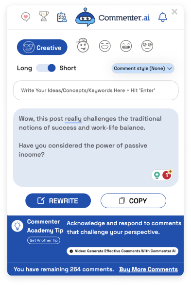 LinkedIn Comments with AI That Save You Hours | Commenter AI
